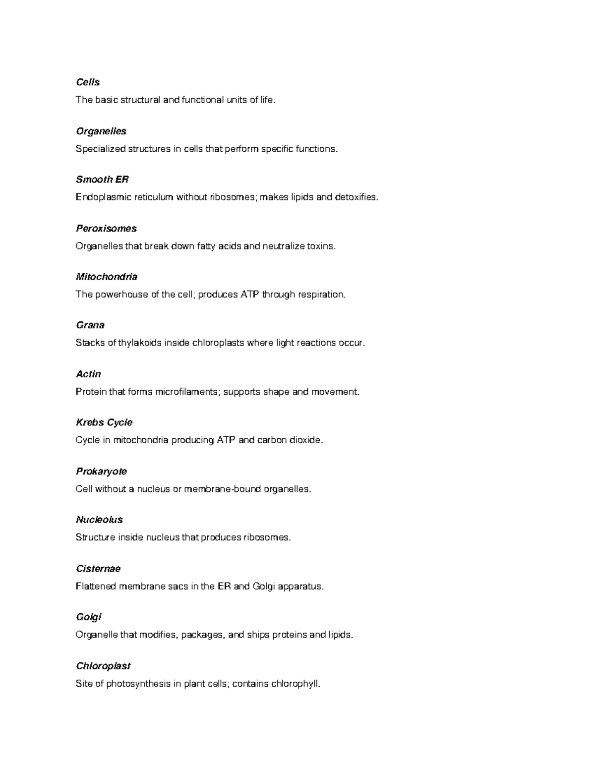 Unit 2 Biology Vocab: Key Terms and Concepts Flashcards - Studocu