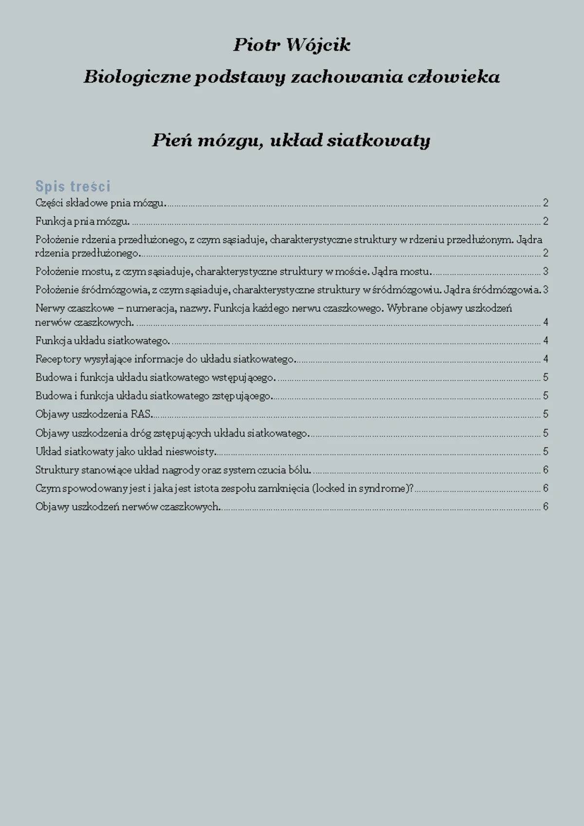 Budowa Mózgu: Szczegółowy Opis Struktur i Bruzd Mózgowych - Studocu