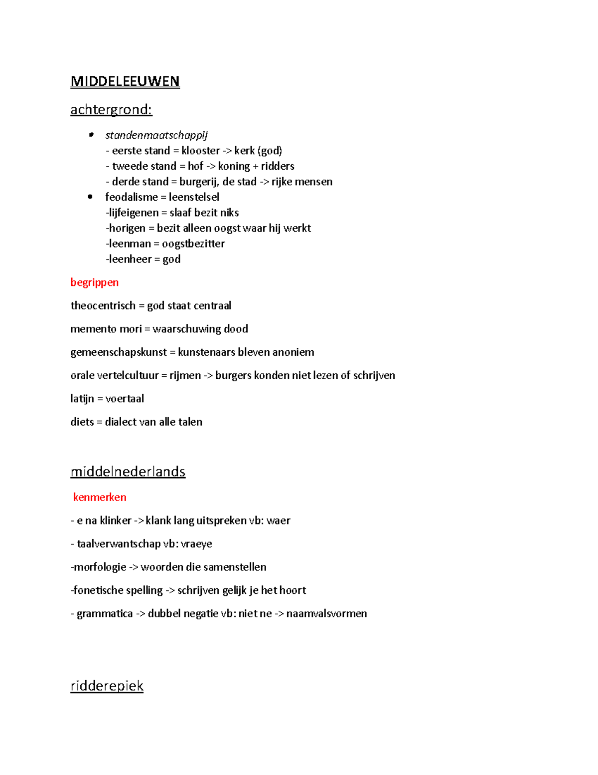 Karel ende Elegast: Middelnederlands & Ridderepiek Inzicht (MNL101 ...