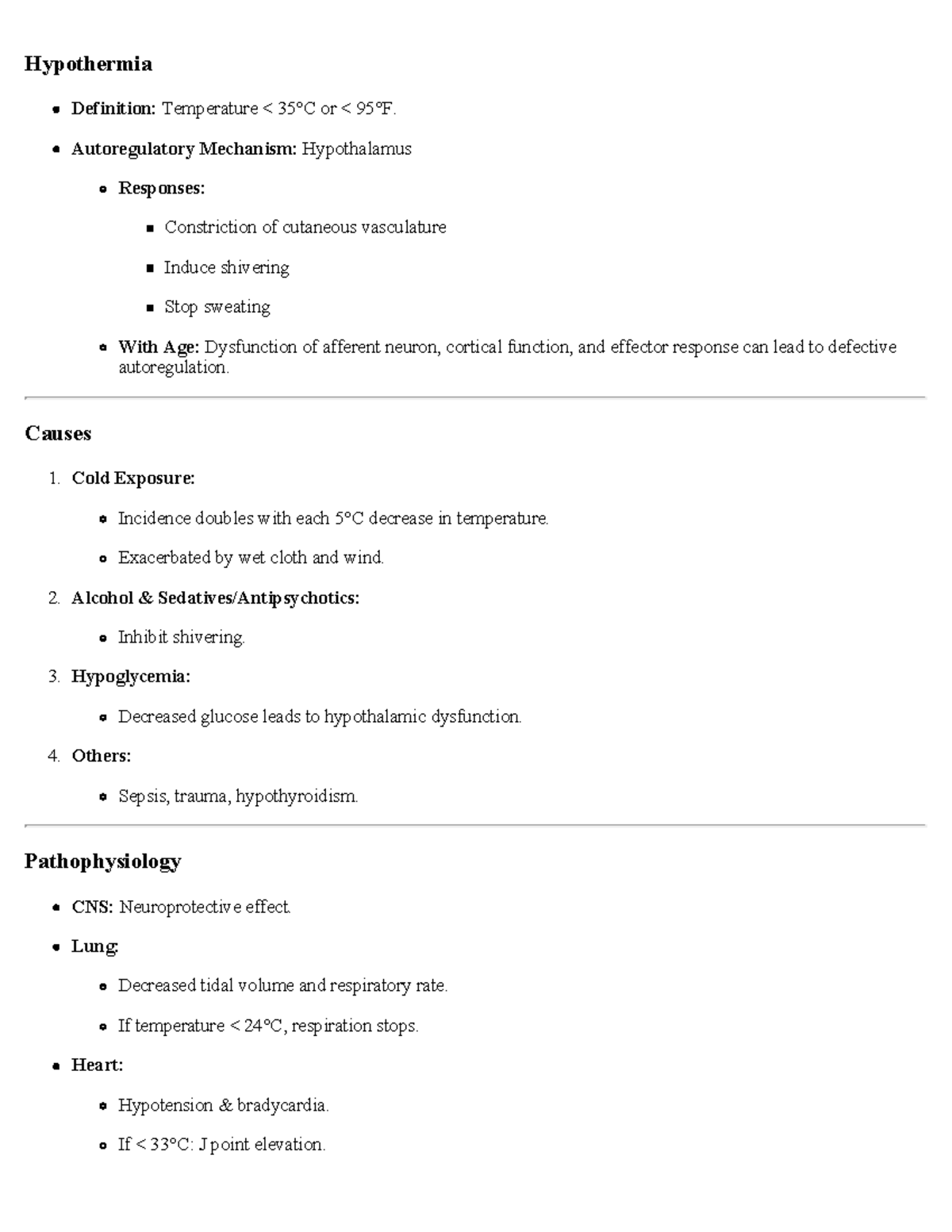 Hypo vs Hyperthermia: Impact on Vital Signs and Autoregulation - Studocu