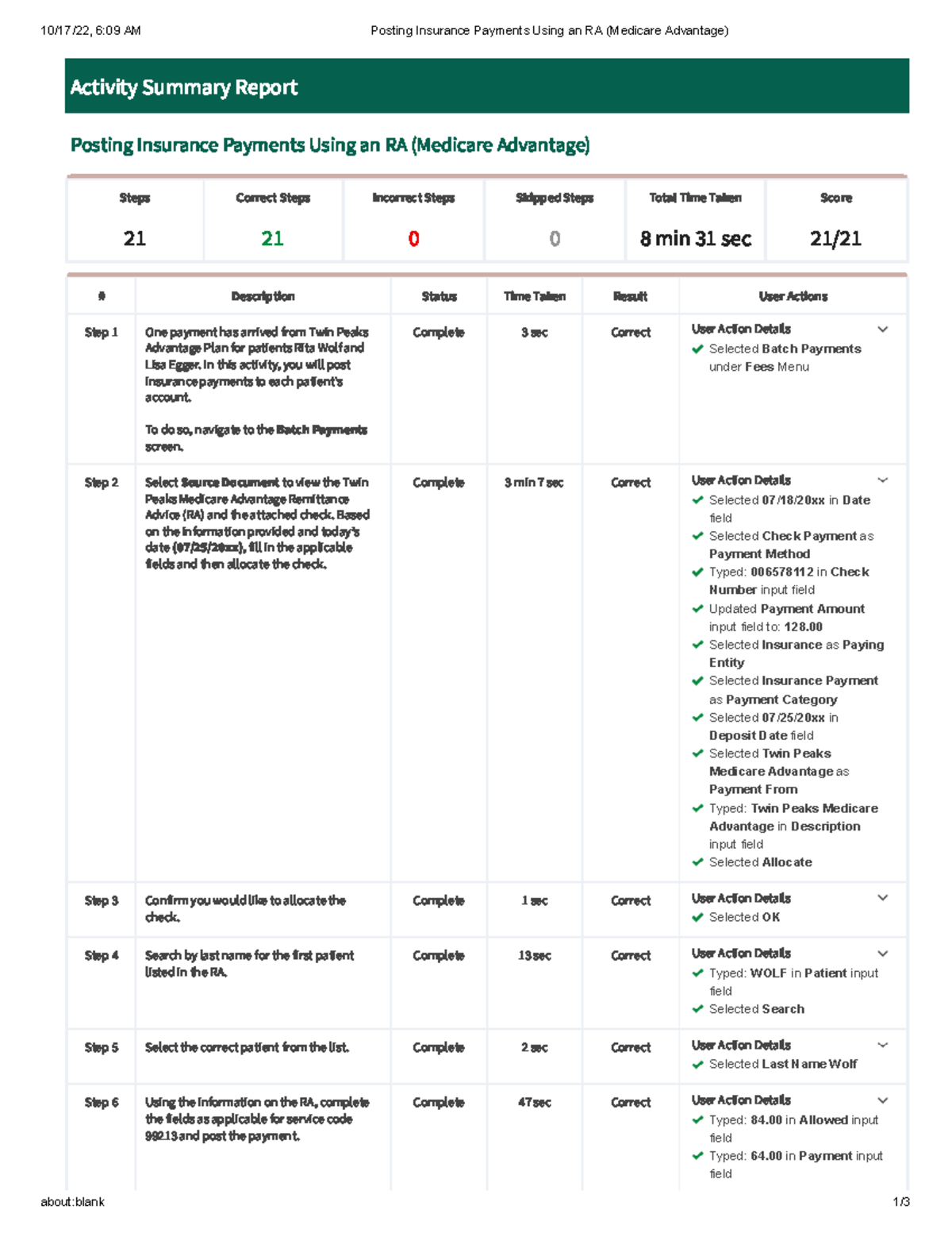Insurance Payment Posting RA Study Guide for Medicare Advantage - Studocu