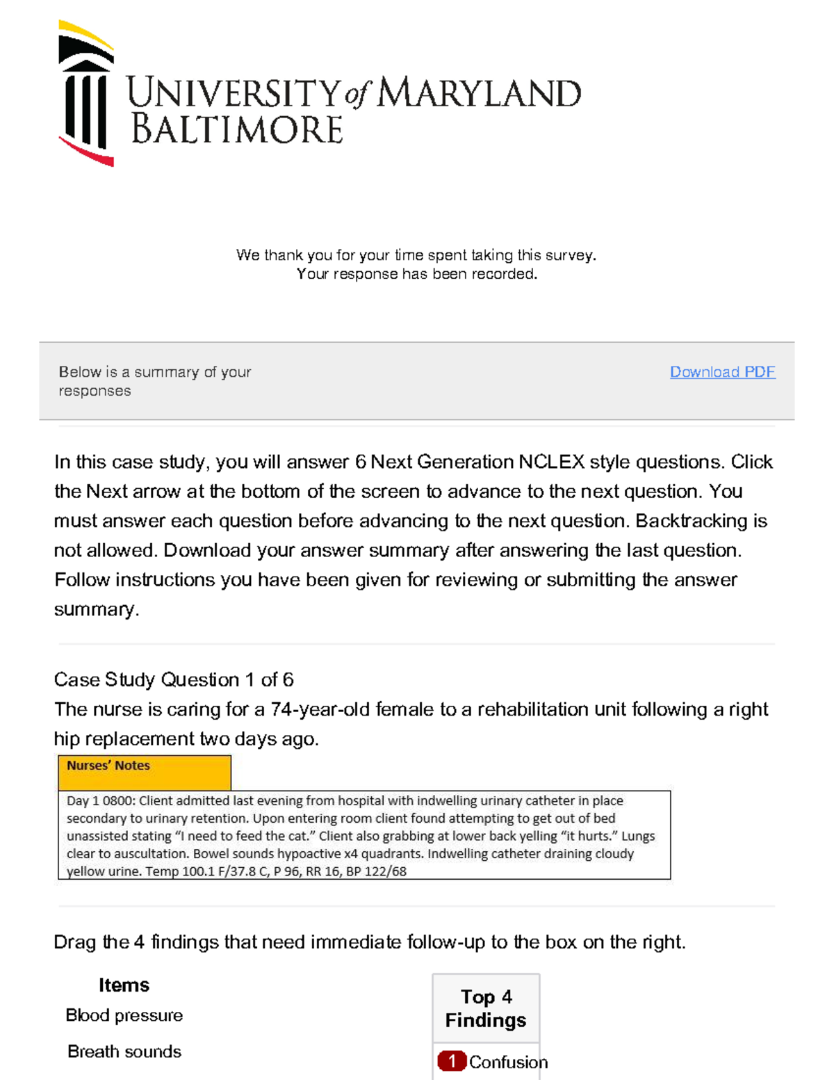 Case Study: Urinary Tract Infection & Hip Replacement Care (NGN NCLEX ...