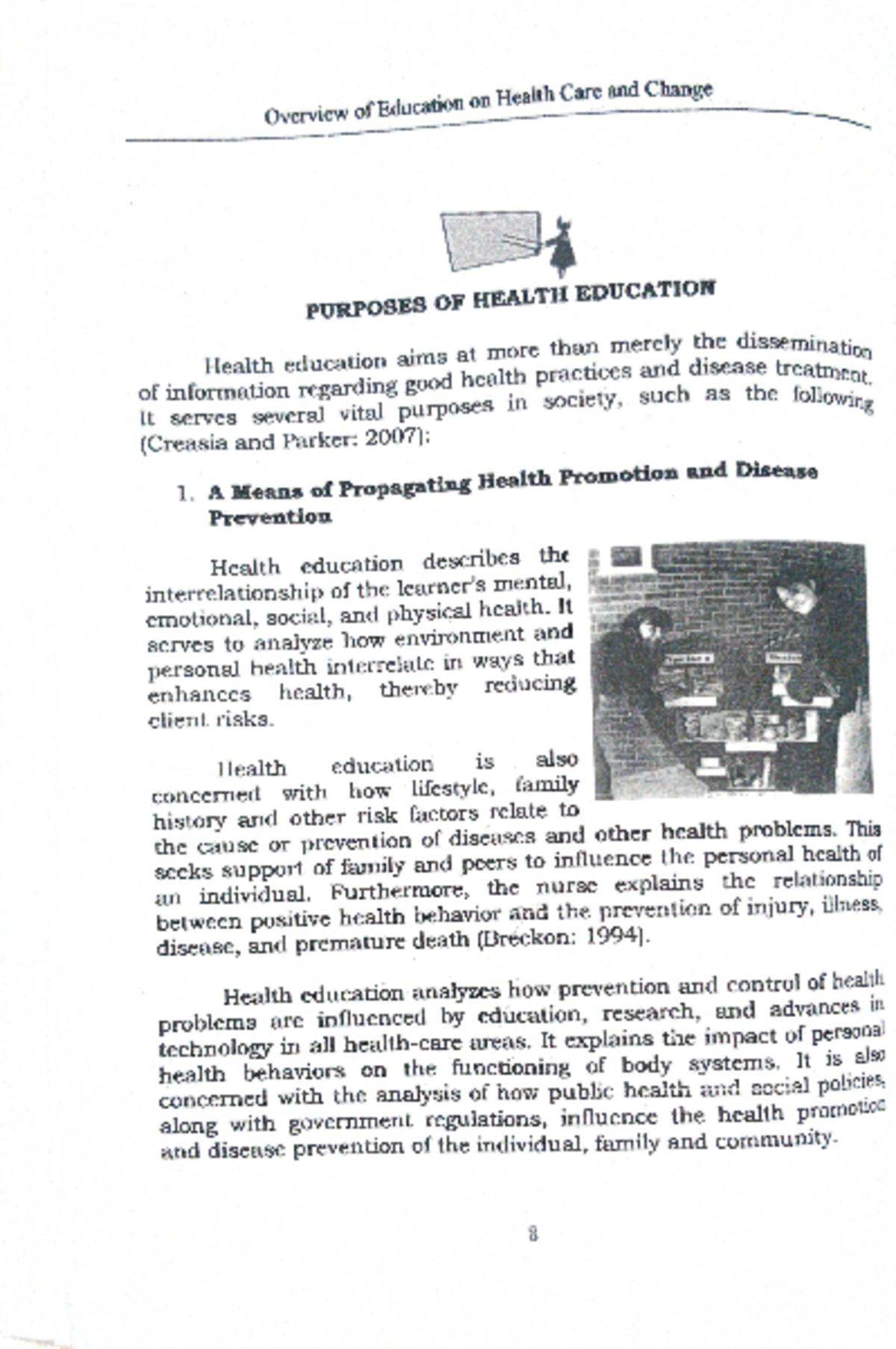 Health Education Overview: Purposes, Types, and Change Process (NURS ...