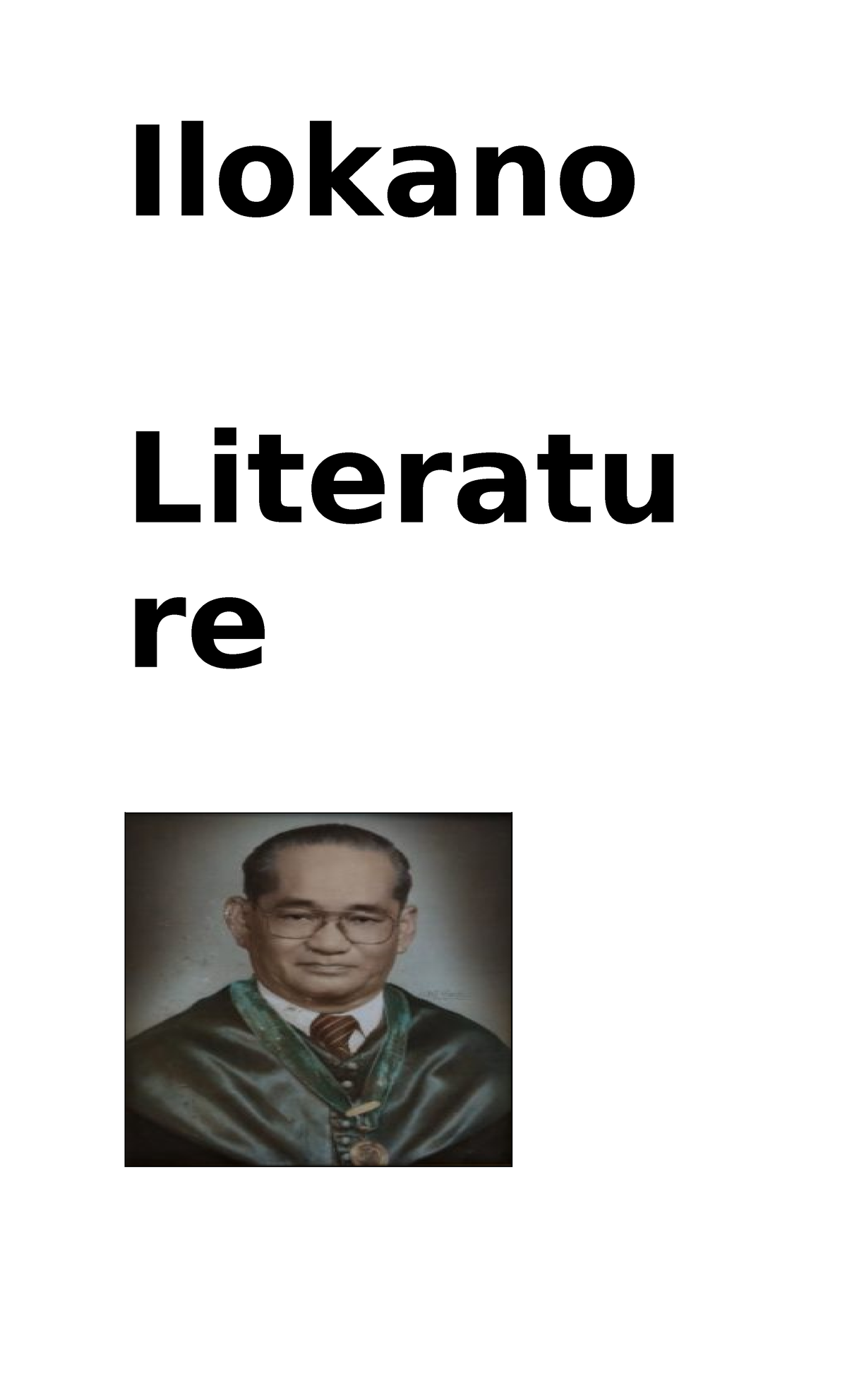 Ilokano Literature and Key Figures in Philippine History - Studocu