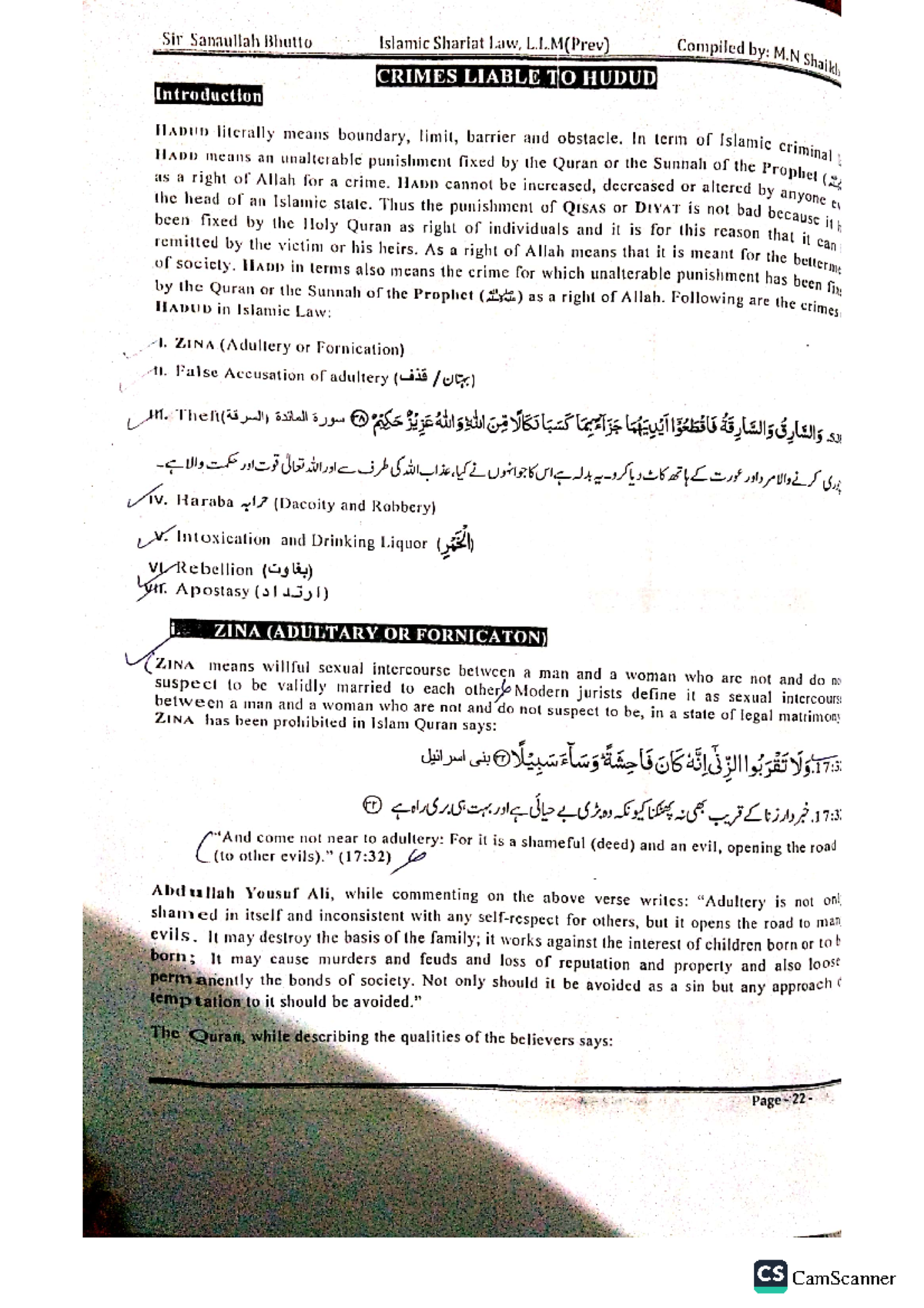 Sharia law - Islamic Personal Law - Studocu