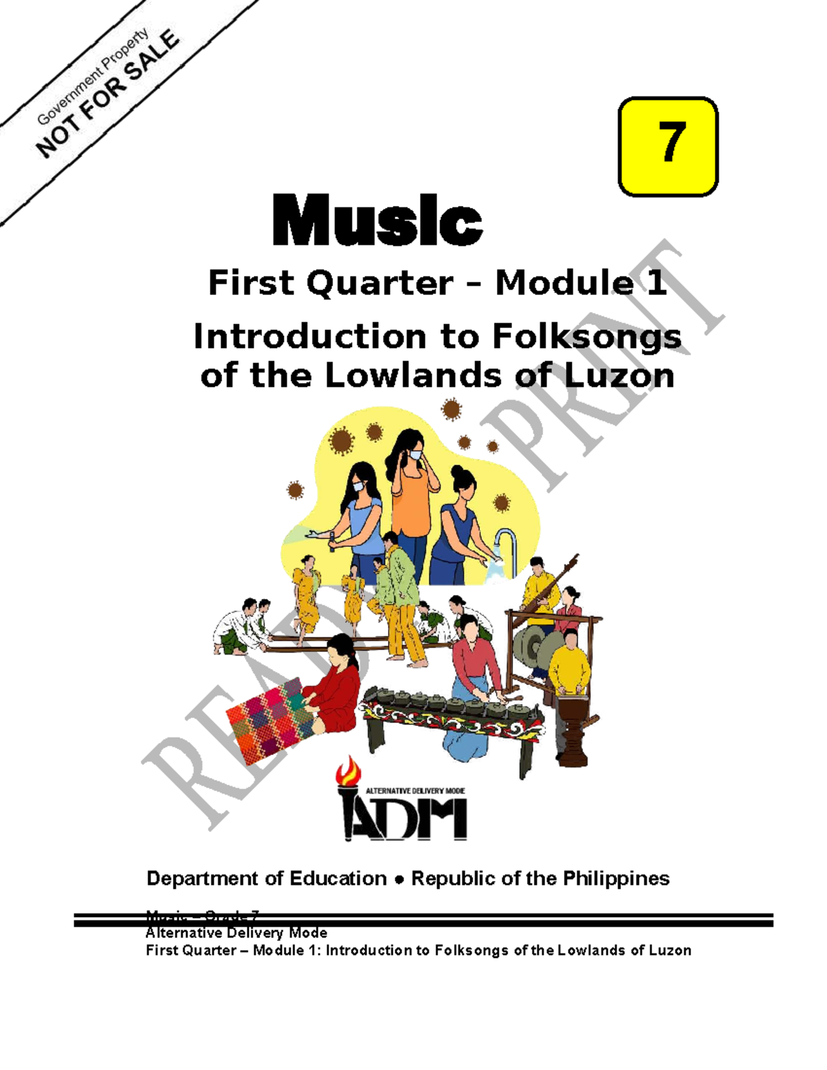 Music 7 Q1 Mod 1: Intro to Folksongs of Lowland Luzon - Studocu