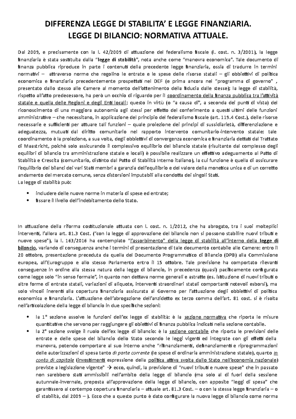 Differenze tra Legge di Stabilità e Legge di Bilancio: Normativa 2023 ...