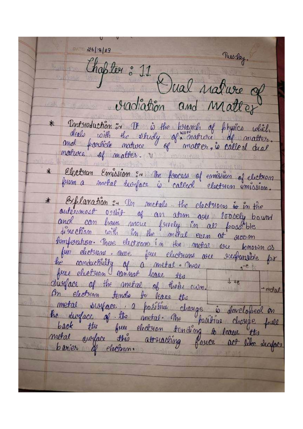 PHYS 101: Chapter 11 - Dual Nature of Radiation and Matter Notes - Studocu