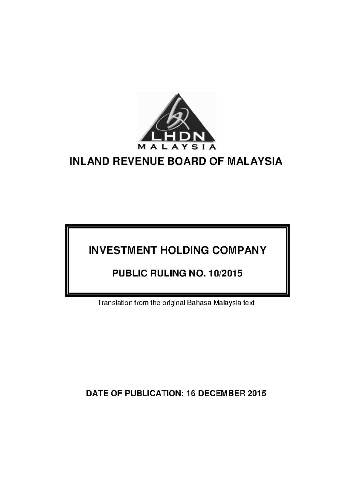 PR IHC - Public Ruling IHC - INLAND REVENUE BOARD OF MALAYSIA ...