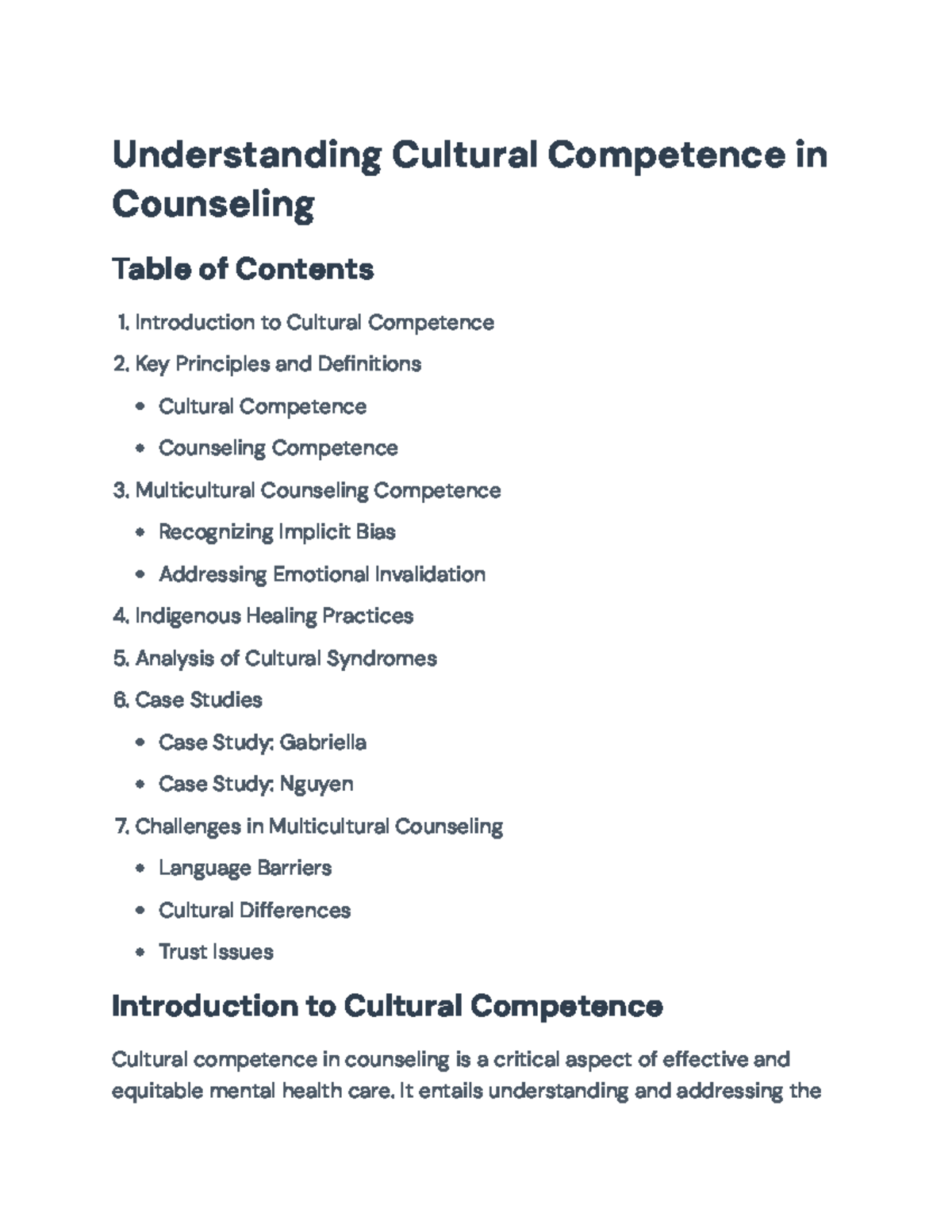 Cultural Competence in Counseling: Key Principles and Case Studies ...