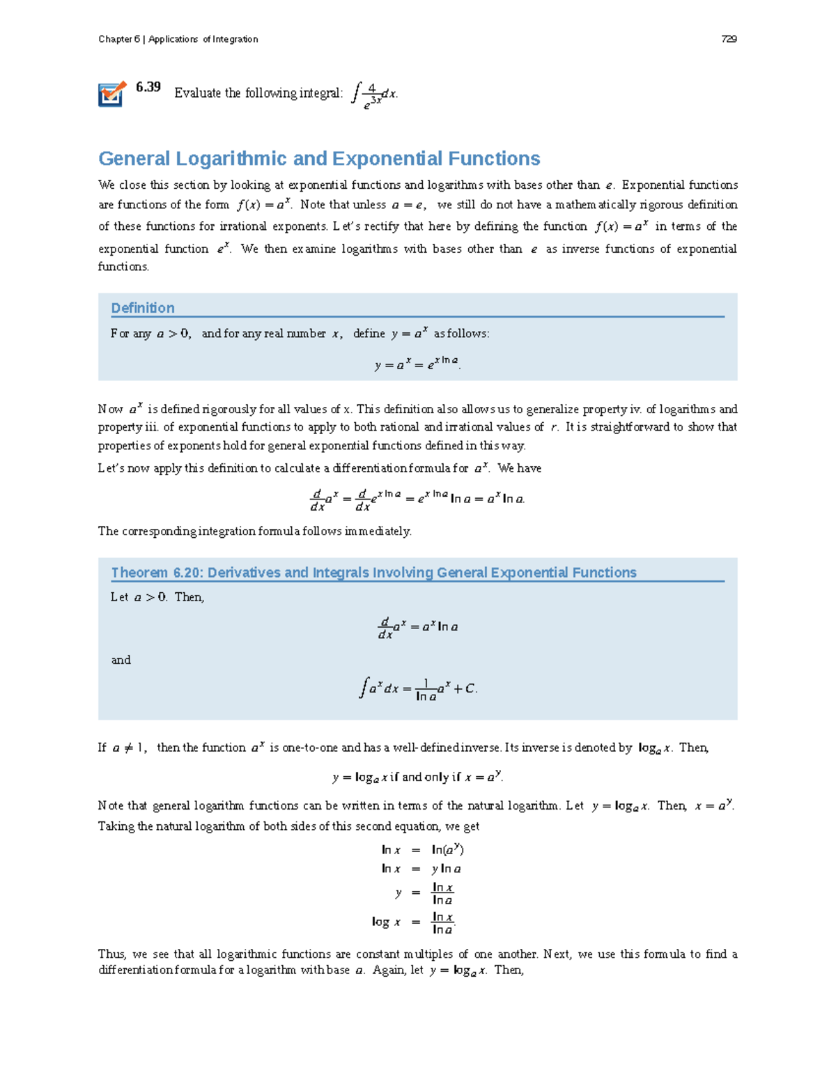 Chapter 6: Applications of Integration - Exponential & Logarithmic ...