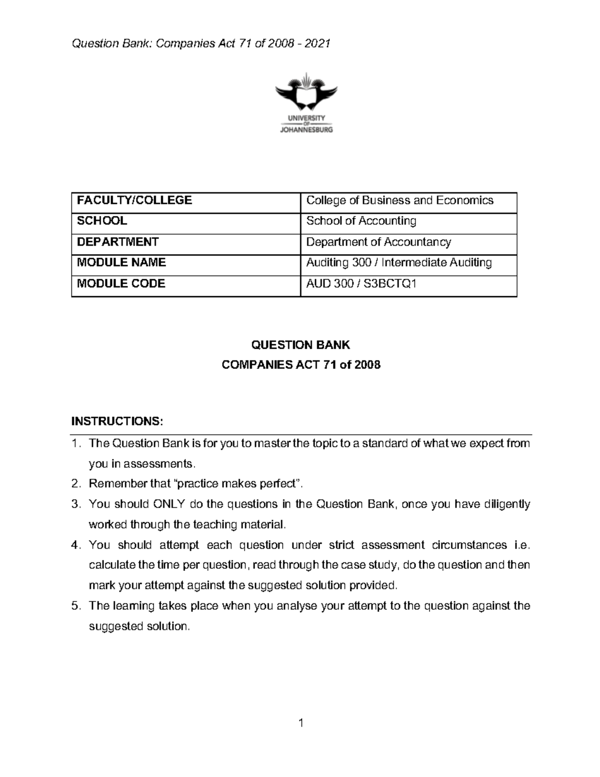QB Companies Act Q&A - Essential Questions for Final Exam Success - Studocu