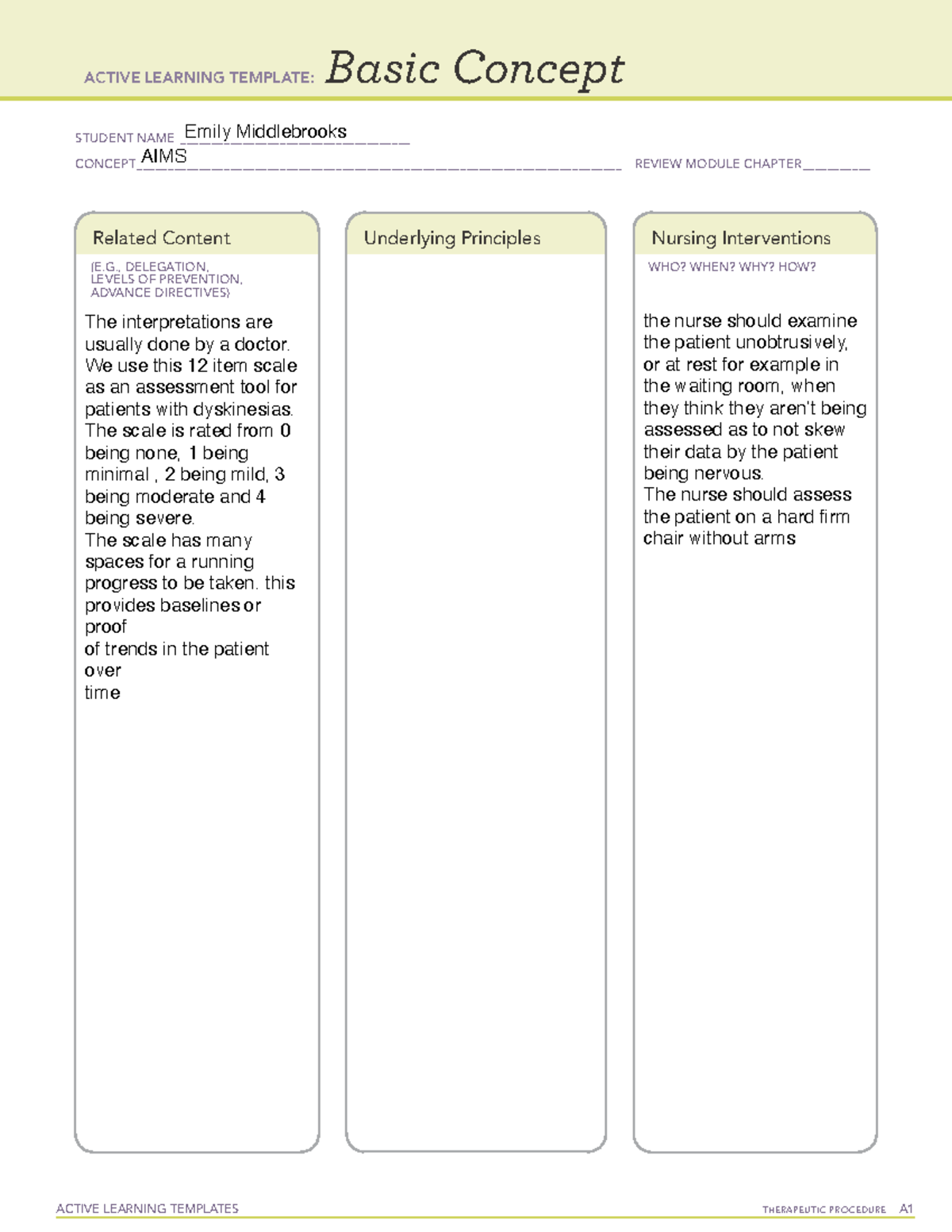 Active Learning Template: Basic Concepts & Interventions for Nursing ...