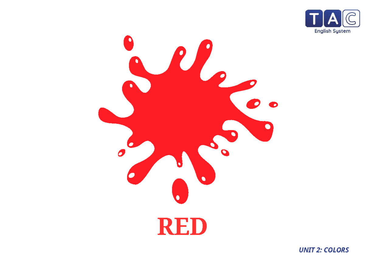 UNIT 2-Colors - enjoy - english - RED BLUE PINK BLACK - Studocu