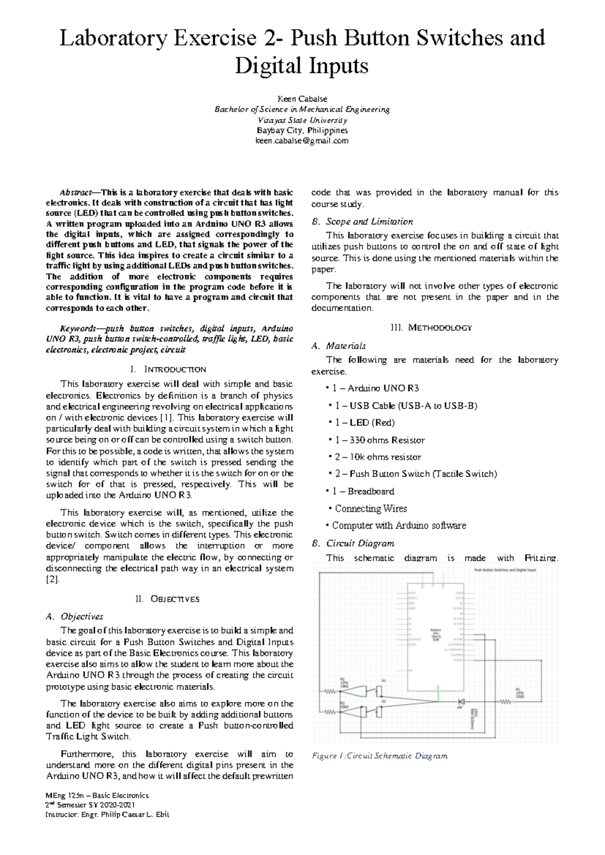 MEng 125n - Basic Electronics: Lab Exercise on Push Button Switches ...