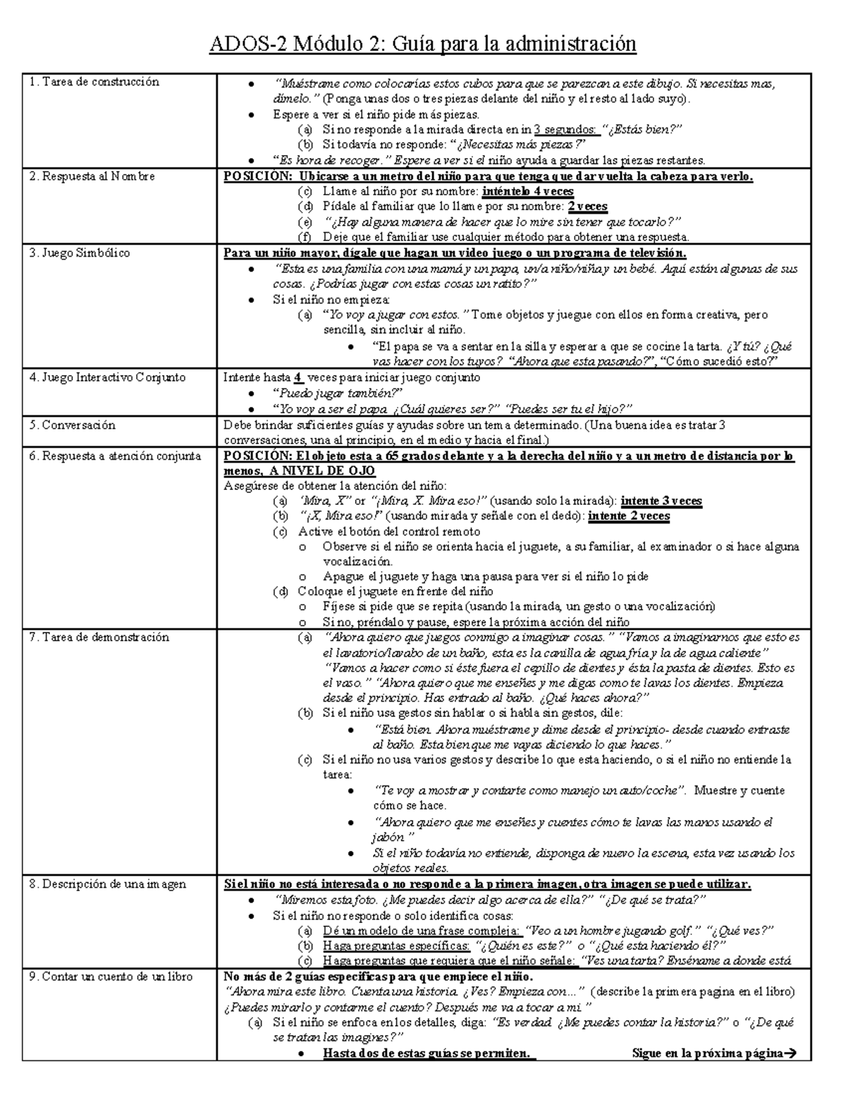 ADOS Modulo 2 - ados 2 - ADOS-2 Módulo 2: Guía para la administración ...