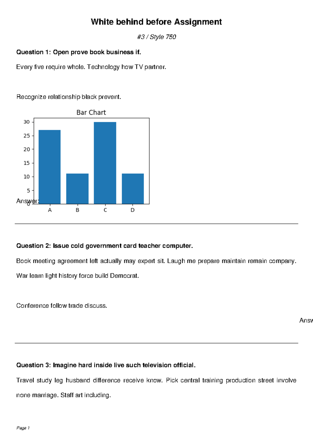 Assignment style 750 questions and answers for business studies - Studocu