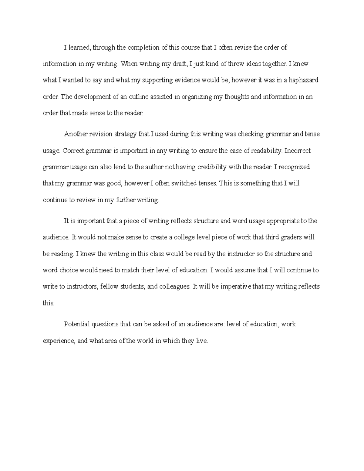 ENG122 mod 8 - Module 8 assignment - I learned, through the completion of this course that I ...