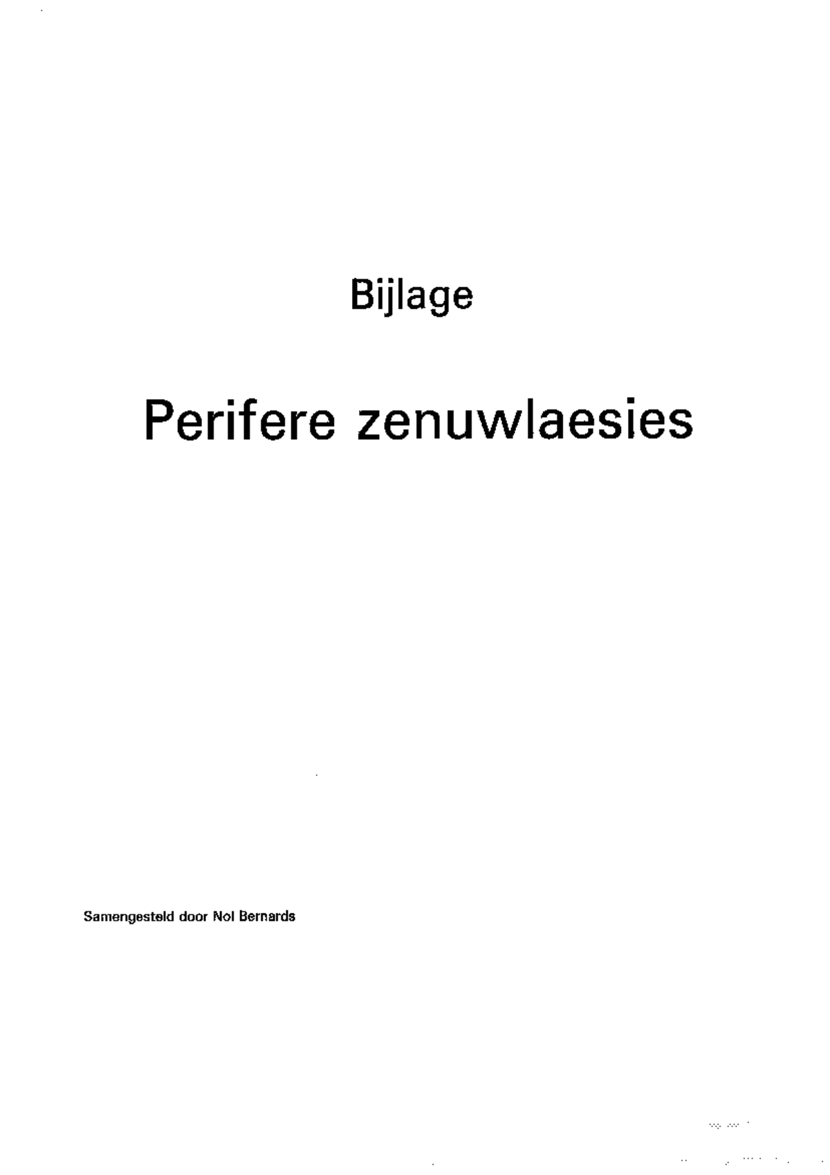 Perifere Zenuw Laesies: Een Overzicht van Diagnostiek en Behandeling ...