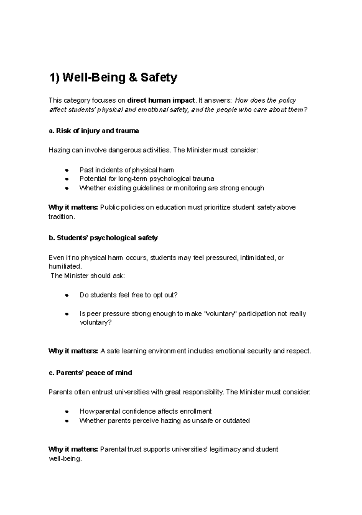 Safety and Risks of Hazing Policies: Impacts on Students and ...