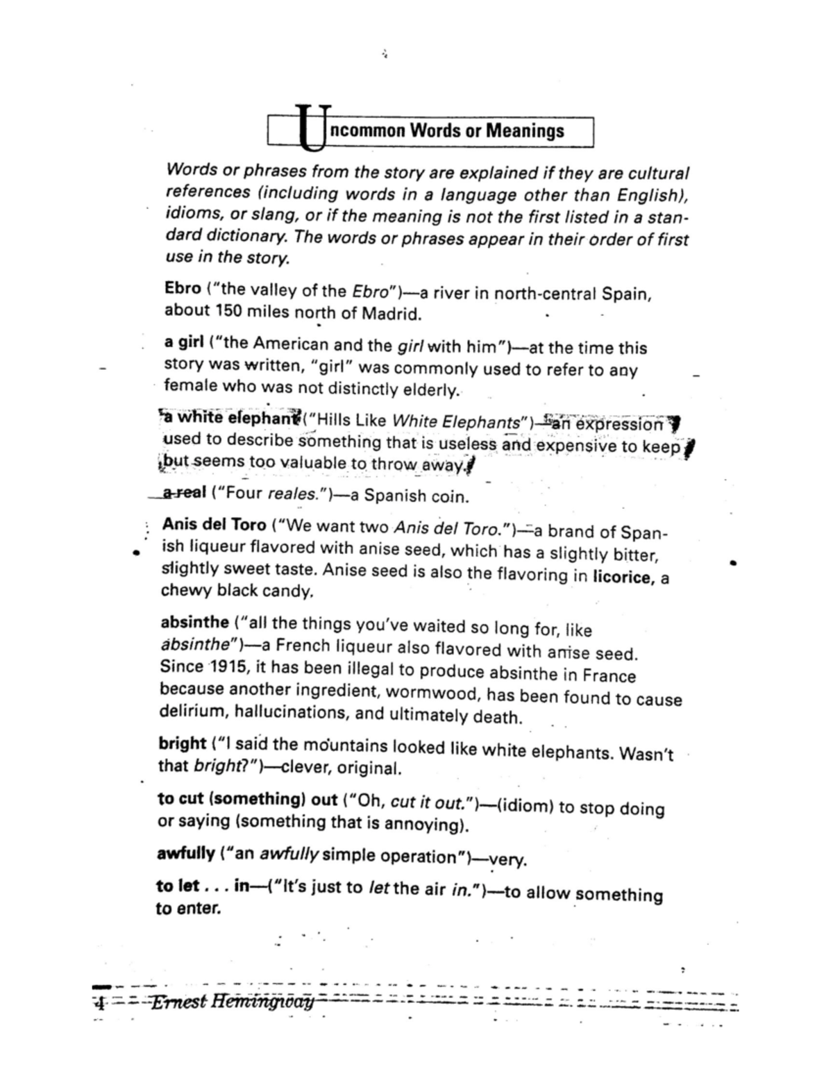 Vocabulary - 562652 - U ncommon Words or Meanings Words or phrases from the story are explained ...