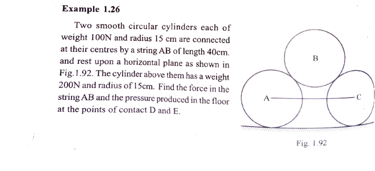 Problems part 2 - Example 1. ####### Two smooth circular cylinders each ...