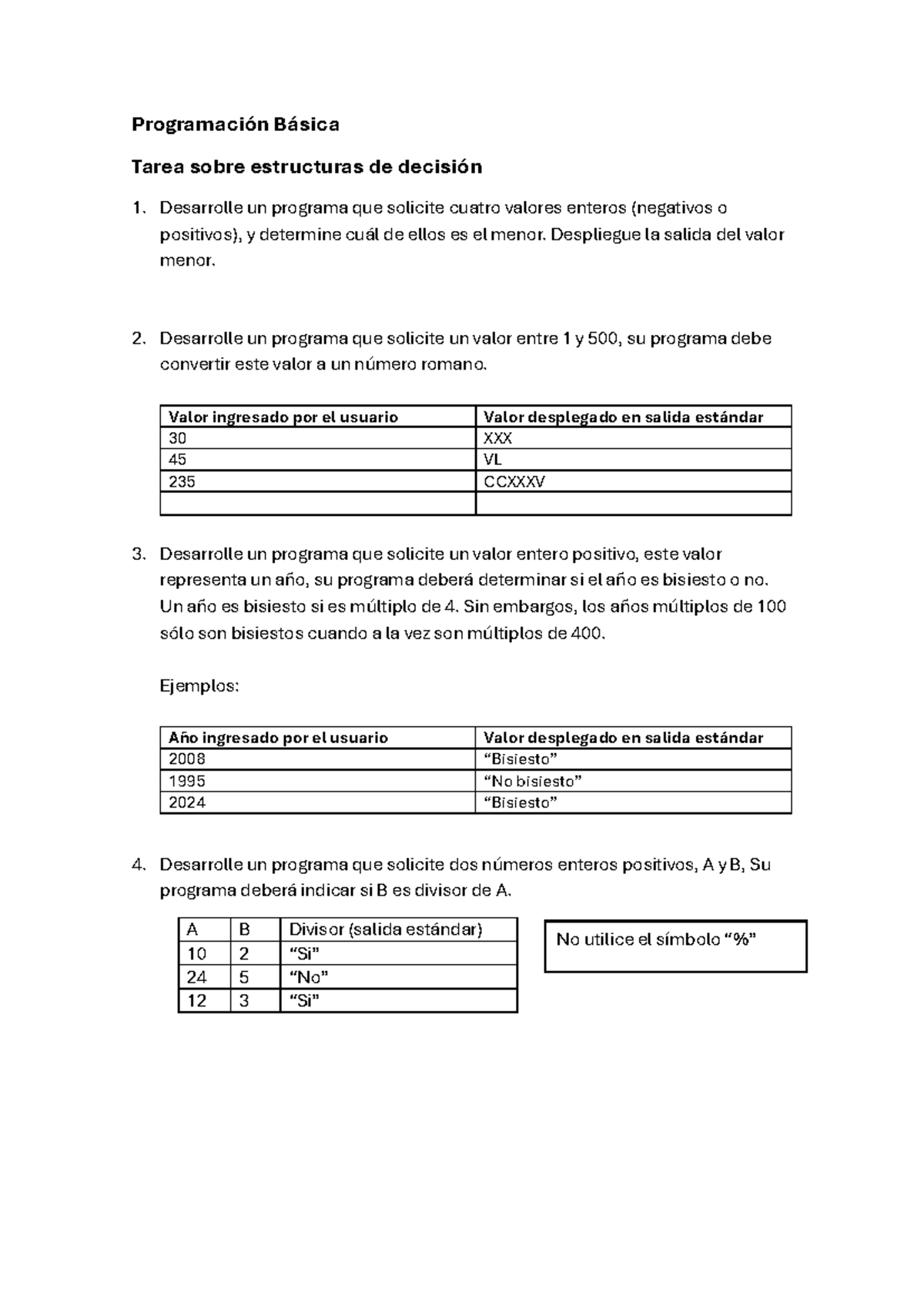 Tarea - Programación Básica IF-ELSE y Estructuras de Decisión - Studocu