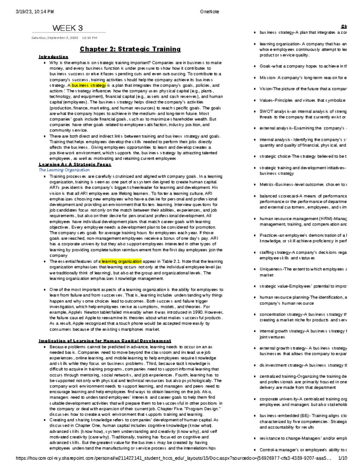 Chapter 2 Strategic Training - WEEK 3 Saturday, September 5, 2020 12:10 ...