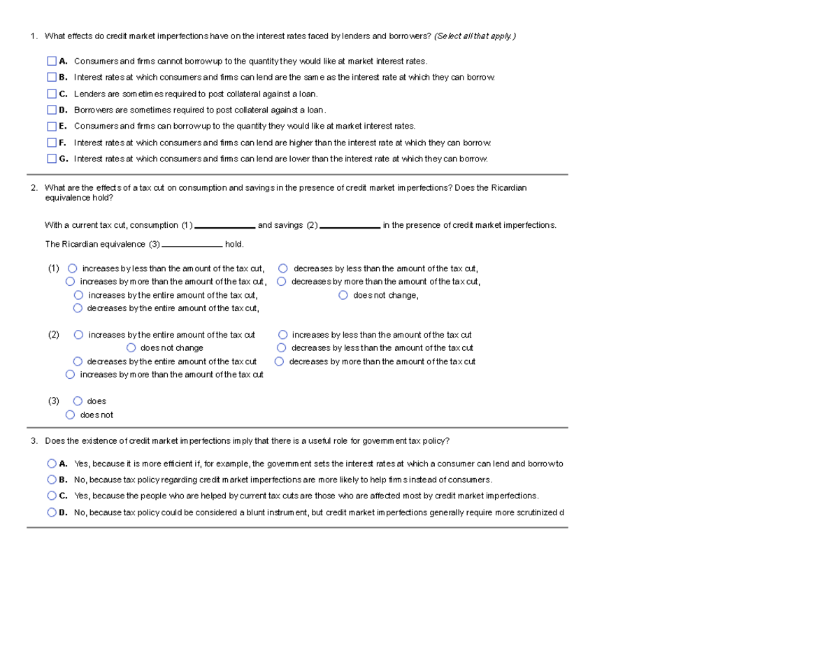 Final Exam Practice Questions for ECON 101: Ch. 10 & 11 - Studocu