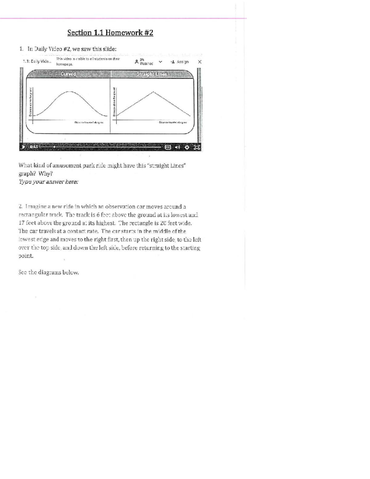 MATH 1.1: Homework 1 - Curved & Straight Lines Graphing Task - Studocu