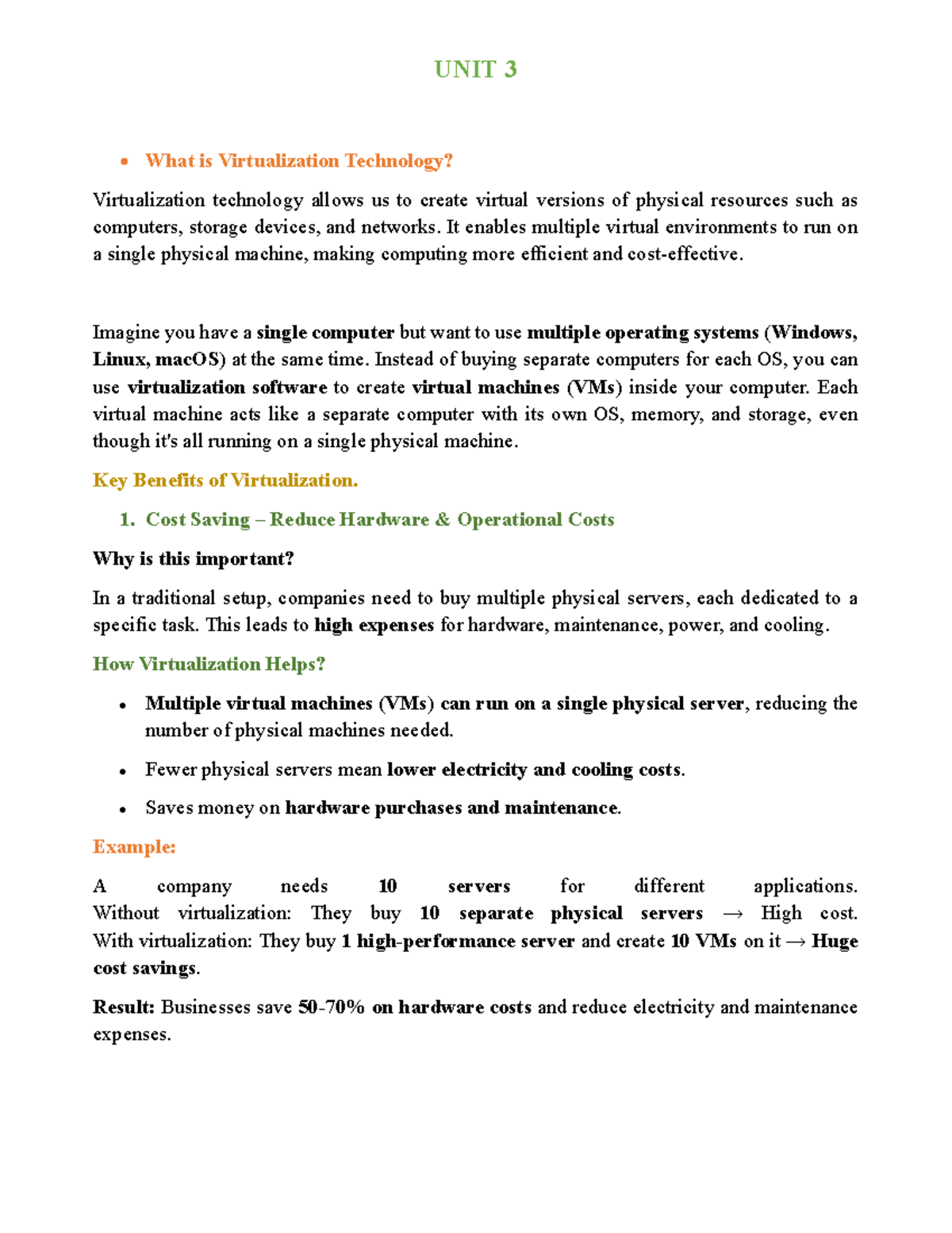 Cloud Unit 3: Understanding Virtualization Technology and Its Benefits ...