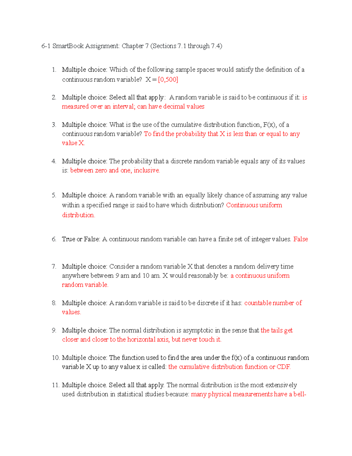 6-1 SmartBook Assignment: Overview of Chapter 7 (Sections 7.1-7.3 ...