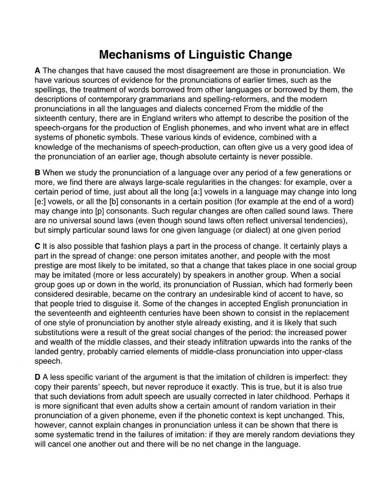 Mechanisms of Linguistic Change: Understanding Pronunciation Shifts ...
