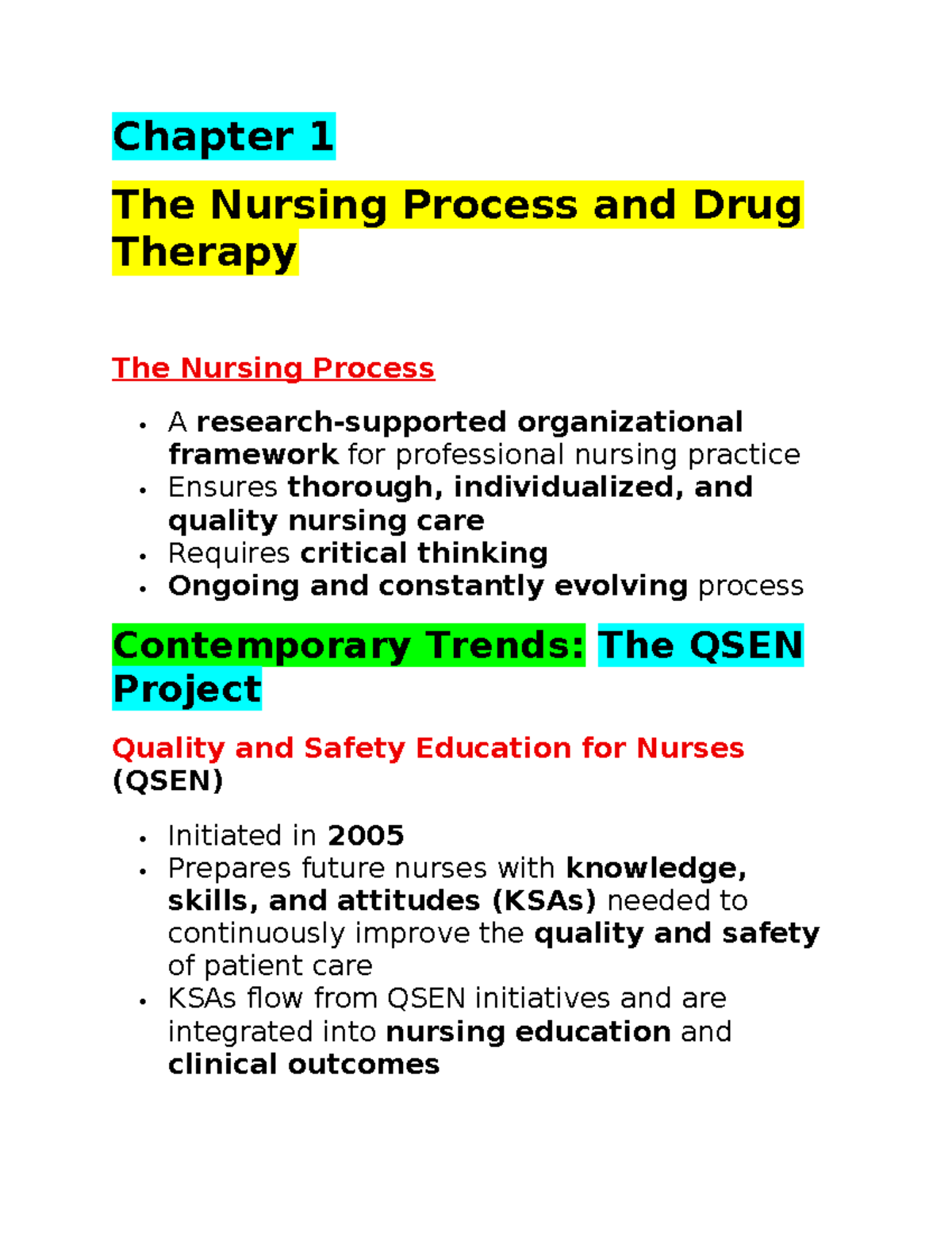 Pharm 101: Chapter 1 - The Nursing Process & Drug Therapy Overview ...