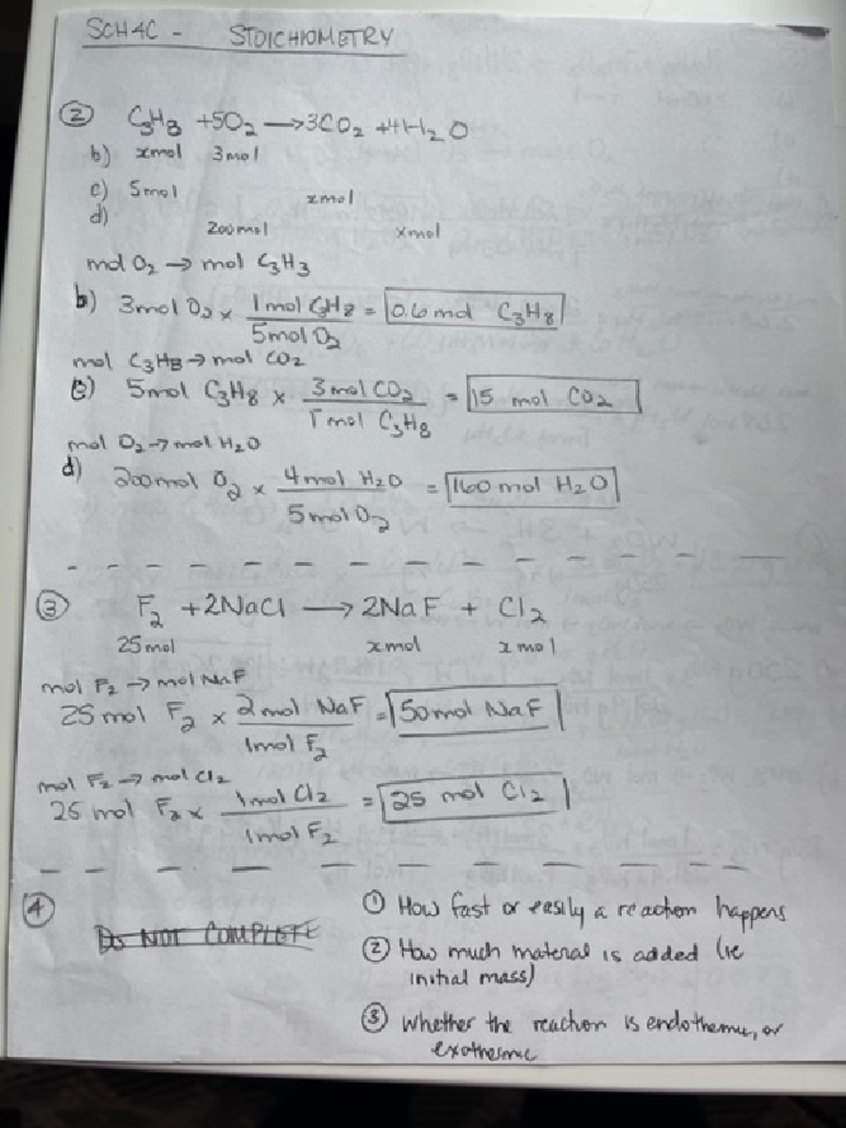 07 Stoichiometry Day 2 Worksheet Solutions and Explanations - Studocu