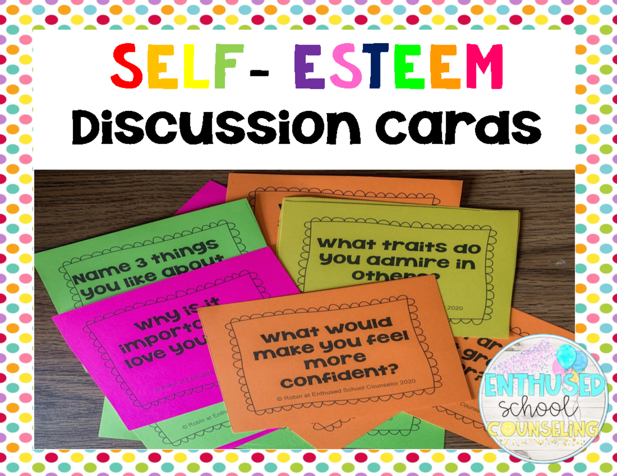 Self Esteem Discussion Cards Freebie-1 - Self- Esteem Discussion Cards ...