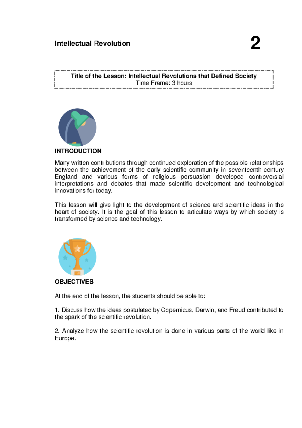 Module 2: Intellectual Revolutions Shaping Modern Society - Studocu