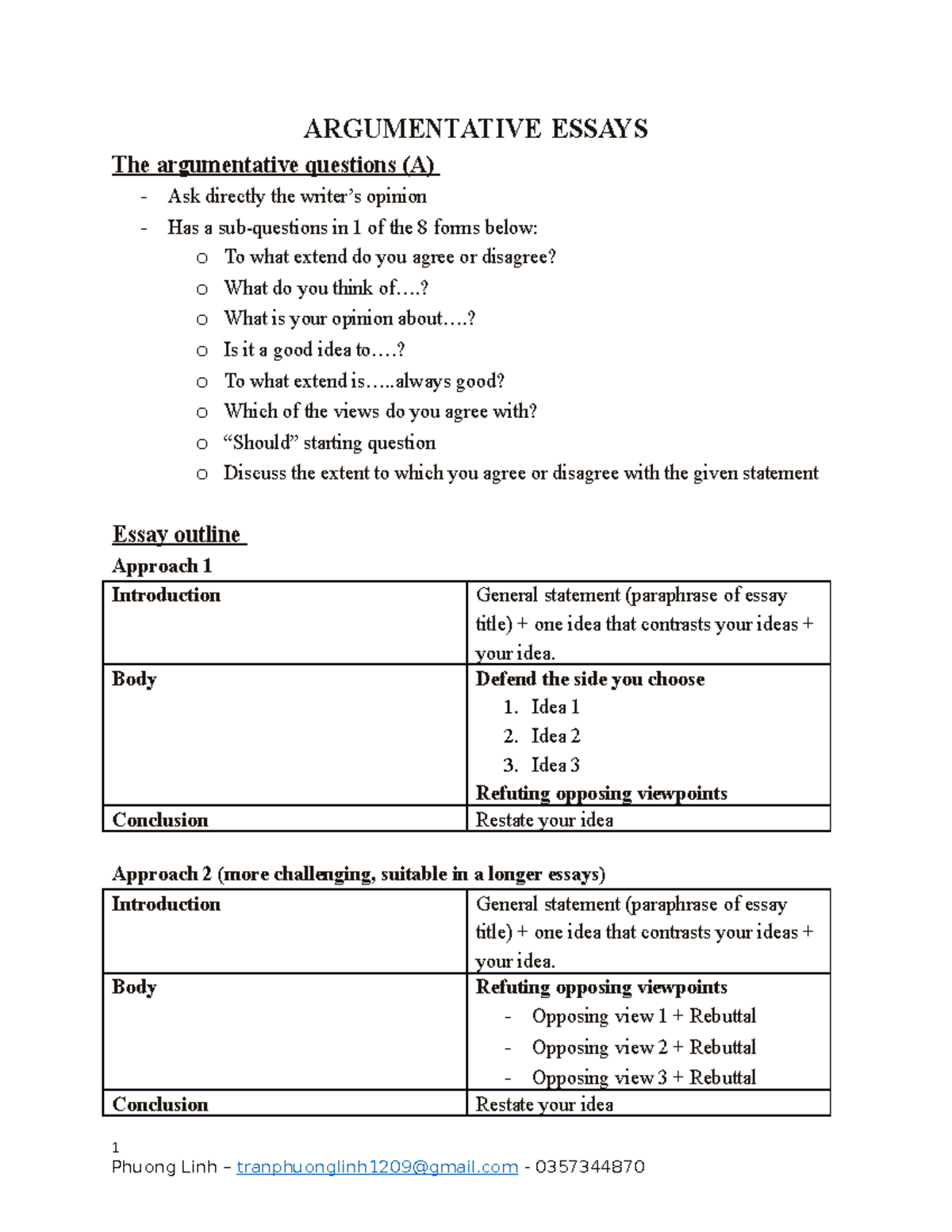 ENG 102: Writing 2 Argumentative Essay Guidelines and Tips - Studocu