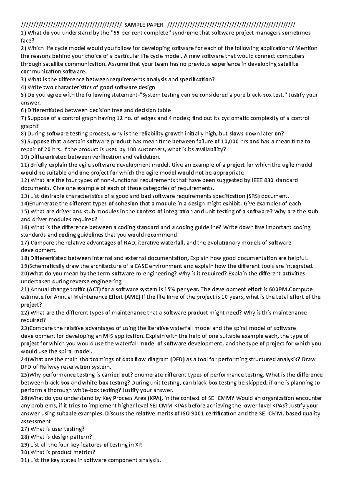 Software Engineering Study Guide: Key Concepts and Practices - Studocu