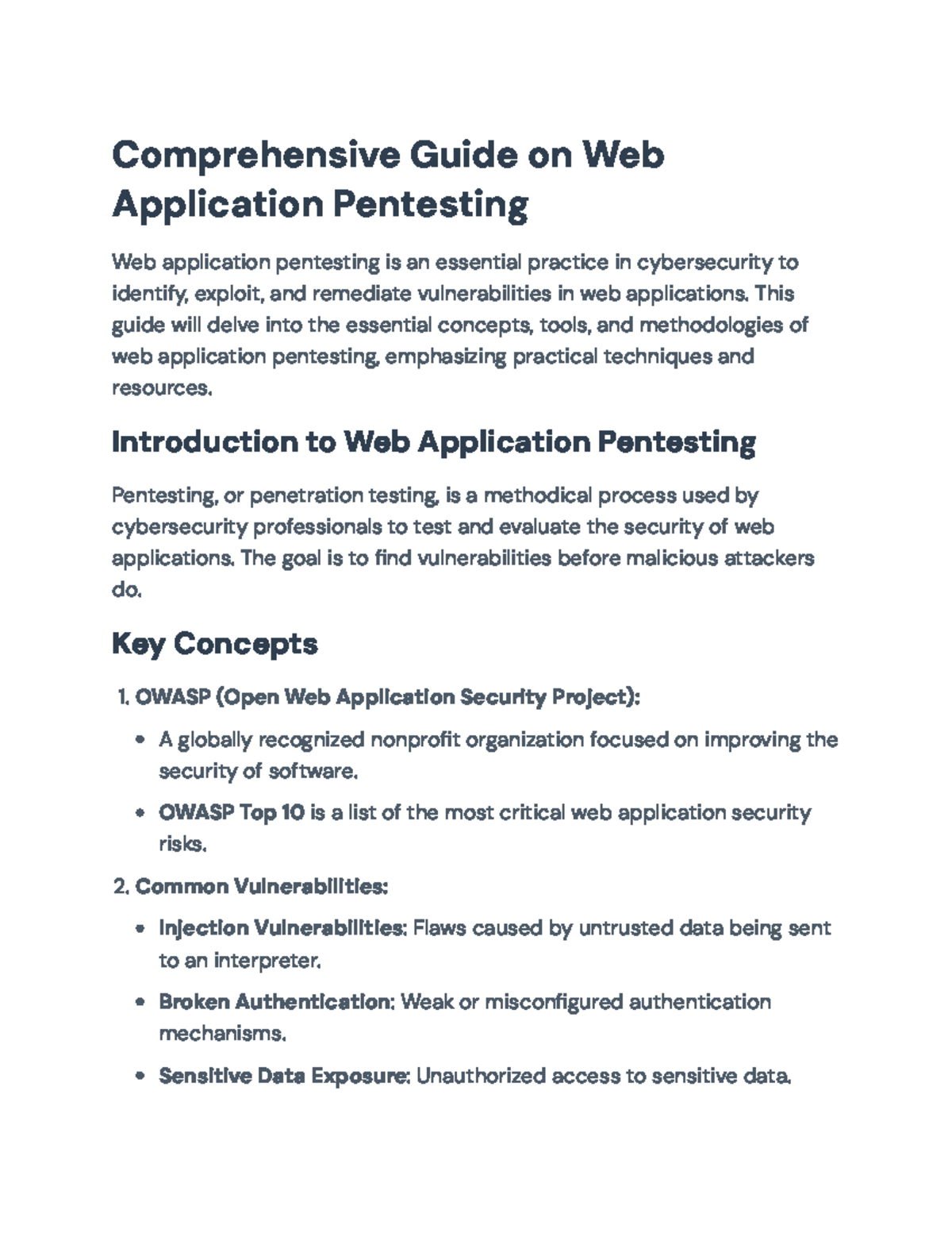 Web Application Pentesting Guide: Techniques & Tools for Security ...