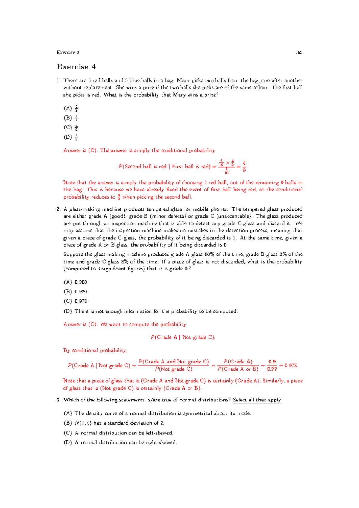Chapter 4 Exercises: Probability and Statistical Inference - Studocu
