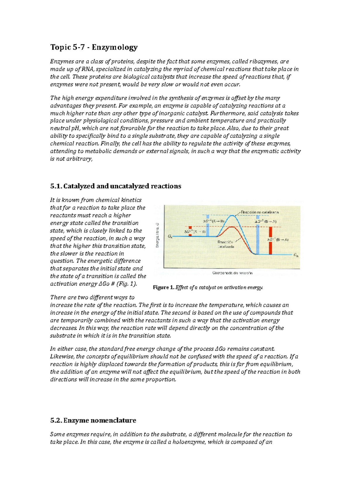 Unit 7 Cell Biology - Lecture Notes on Enzymology and Kinetics - Studocu