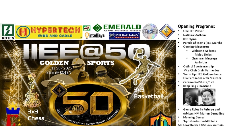 Sep 13 Golden Sports: IIEE Basketball & Chess Tournament - Studocu