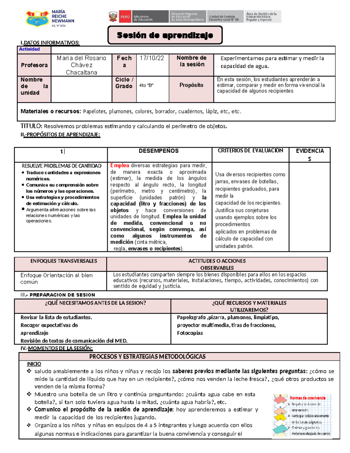 Medimos la capacidad de los recipientes - I INFORMATIVOS: Actividad ...