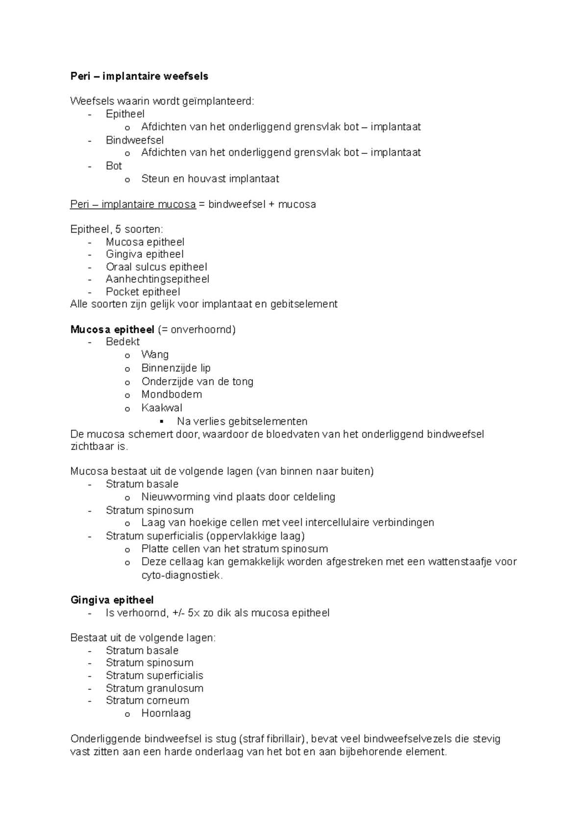 Implantologie en Histologie van Peri-Implantaire Weefsels - College ...