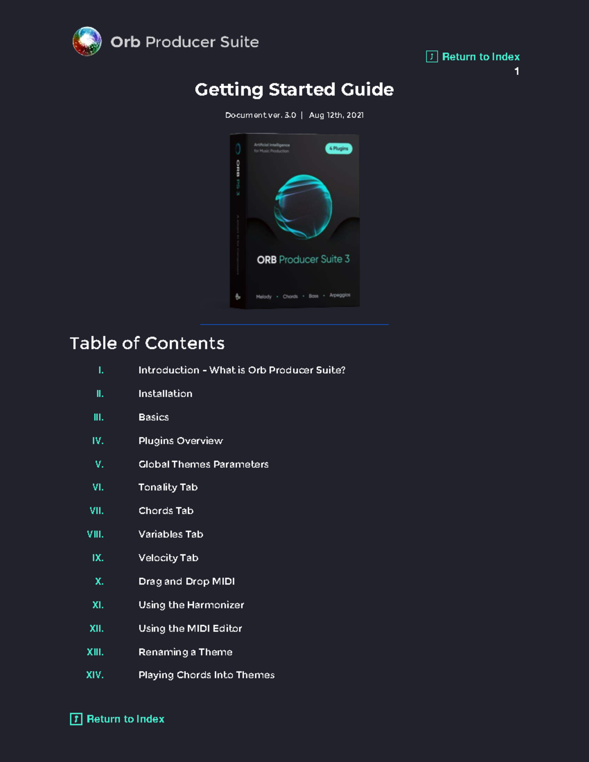 Getting Started with Orb Producer 3 - 1 Getting Started Guide Document ver. 3 | Aug 12th, 2021 ...