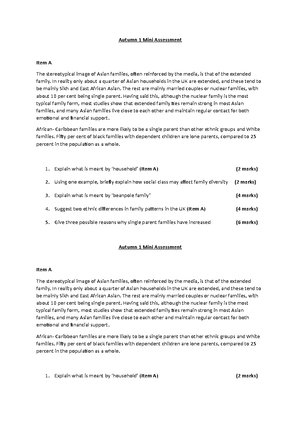 7. Murdock and the family - Functionalism and the family A good example ...