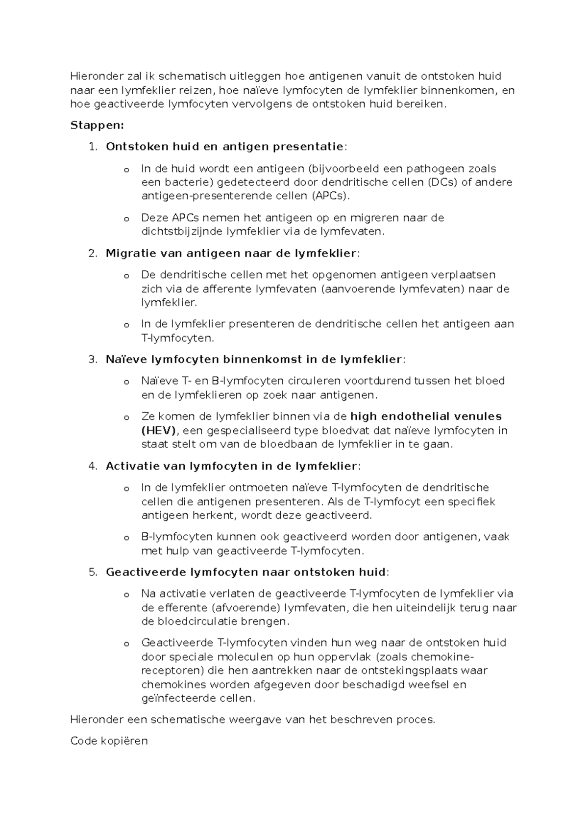 Tekening PR3 - Immunologische Reactie bij Ontstoken Huid - Studeersnel