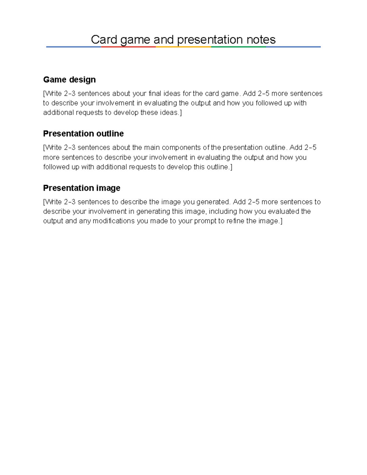 Card games & Notes - Nothing more - Card game and presentation notes ...