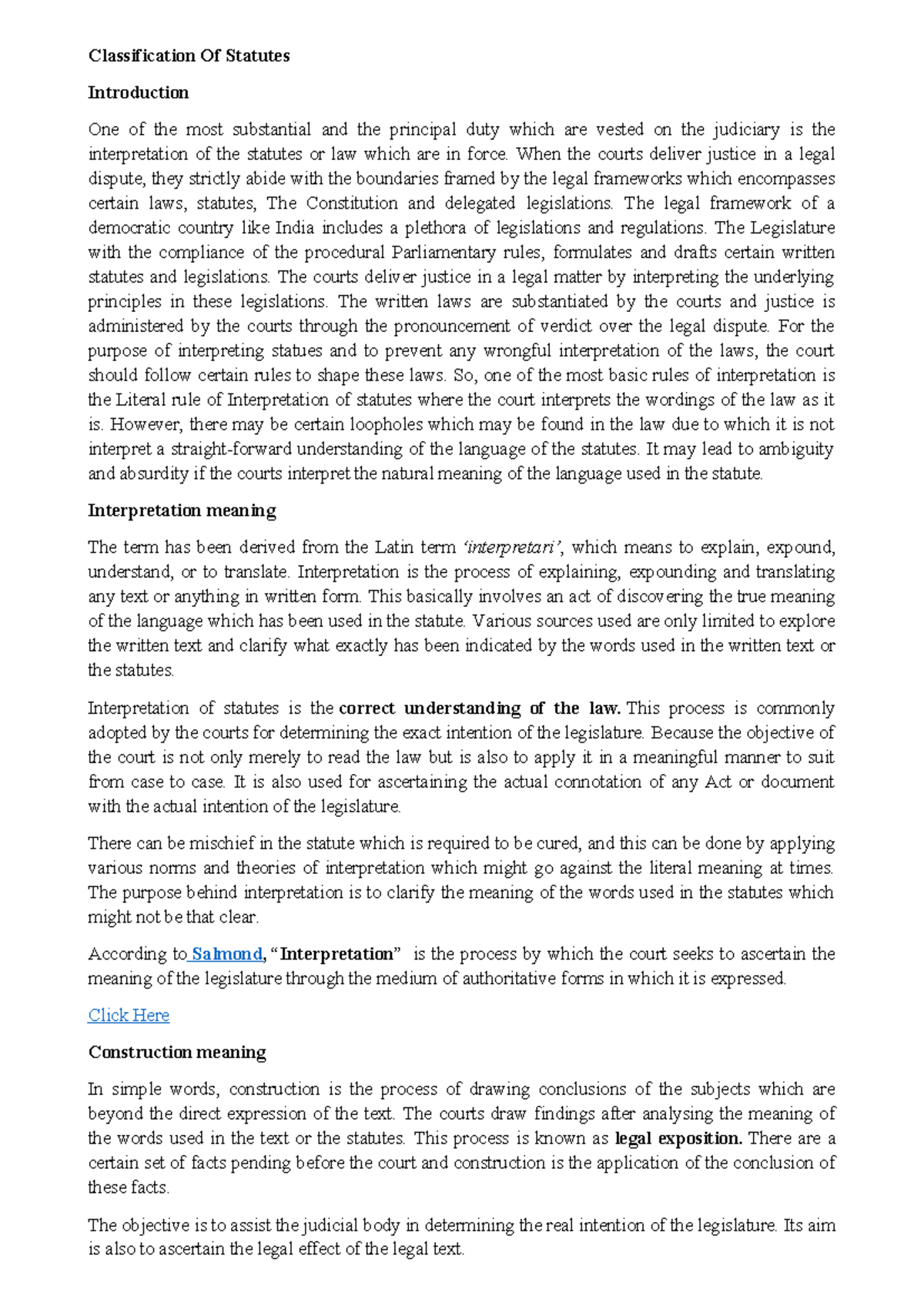 Classification Of Statutes (NOT Print) - Copy - Classification Of ...